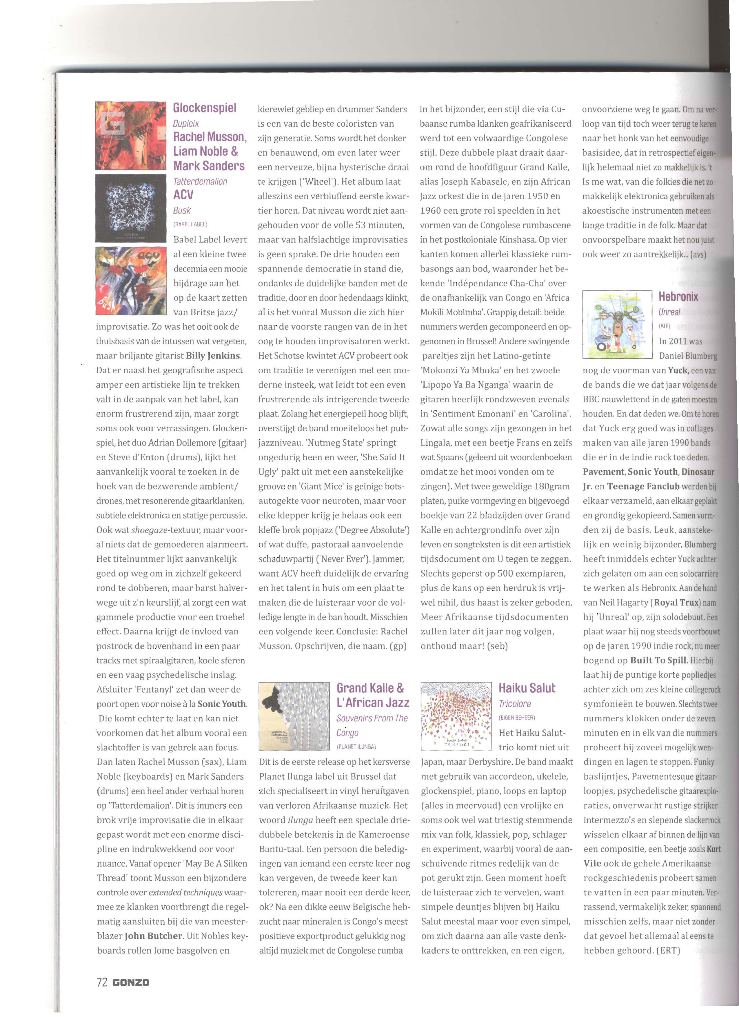 First review on the Grand Kalle record (Dutch only) « Planet Ilunga